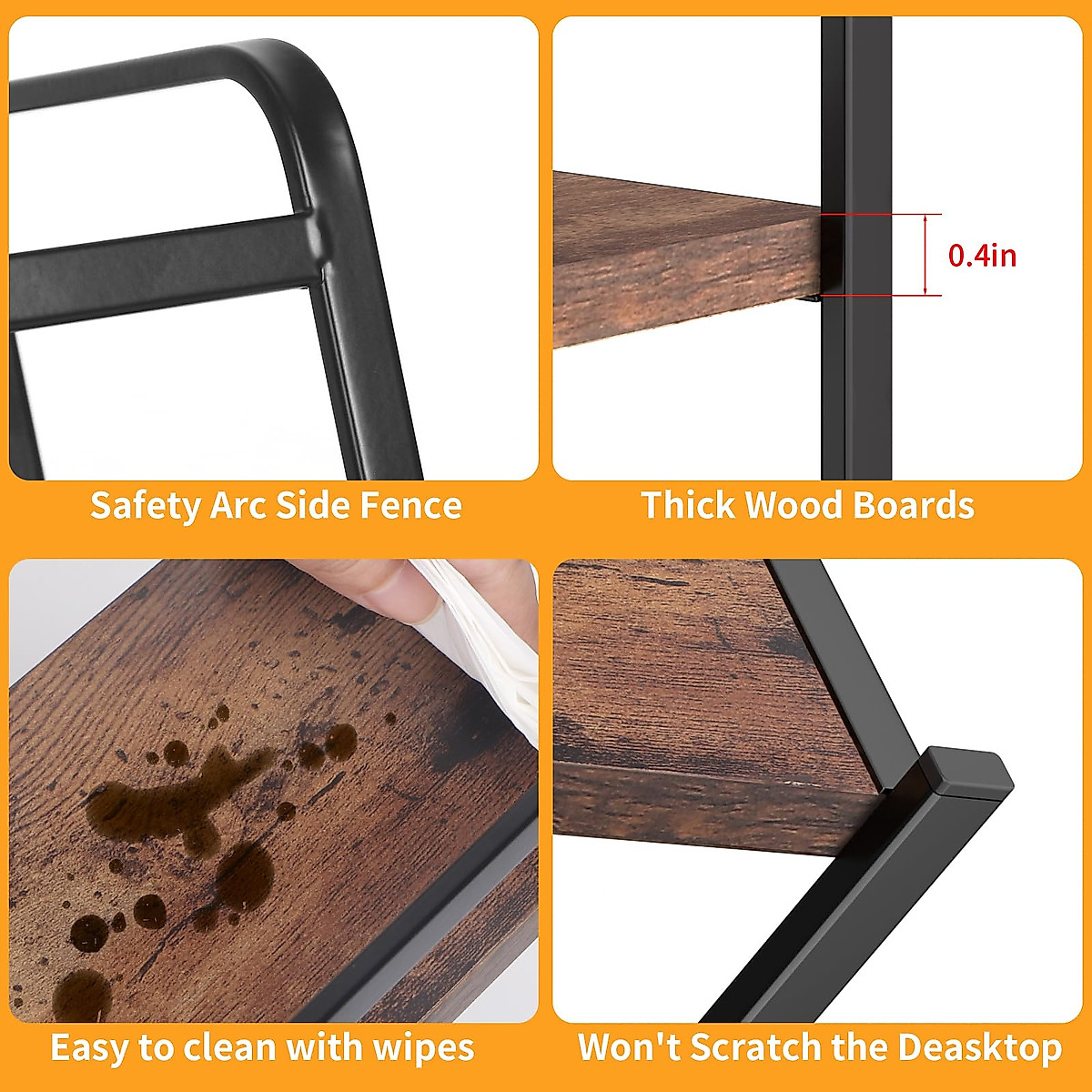 Coffee Syrup Organizer 3-Tier, 12 Bottles Capacity Syrup Rack for Coffee Bar Station, Wine Rack for Countertop, Tiered Spice Racks for Cabinet, Bottle Display Shelf Magnetic one-Step Installation