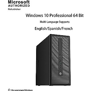 HP EliteDesk 800 G1 Tower Computer Desktop PC, Intel Core i7-4790 3.6GHz Processor, 16GB RAM, 1TB SSD, WiFi, Bluetooth, RGB Keyboard&USB Mouse, Windows 10 Pro (Renewed), Black