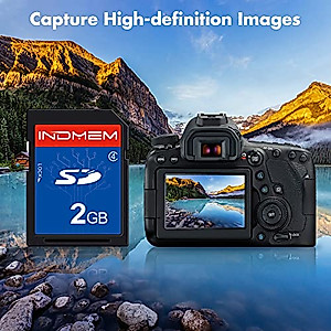 INDMEM 5 Pack SD Card 2GB Class 4 Flash Memory Card 2G SLC Stanard Secure Digital Cards