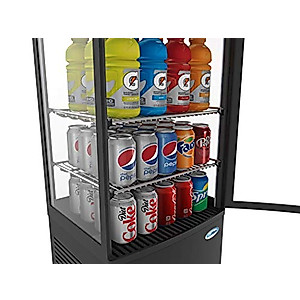 KoolMore CDCU-3C-BK Display Refrigerator, Black, 3cubic feet
