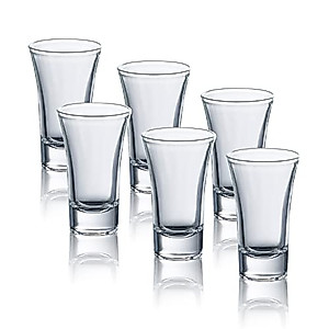 M&N HOME 6-Pack Heavy Base Shot Glass Set, 2-Ounce Shot Glasses