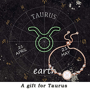 TGBJE Zodiac Constellation Bracelet Zodiac Sign Gift Horoscope Gift Birthday Gifts for Women (Taurus Bracelet)