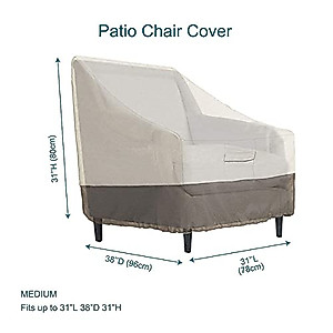 PHI VILLA Patio Loveseat Bench Covers & Deep Seating Chair Cover, Outdoor Patio Furniture Cover Set for Patio Lawn Garden