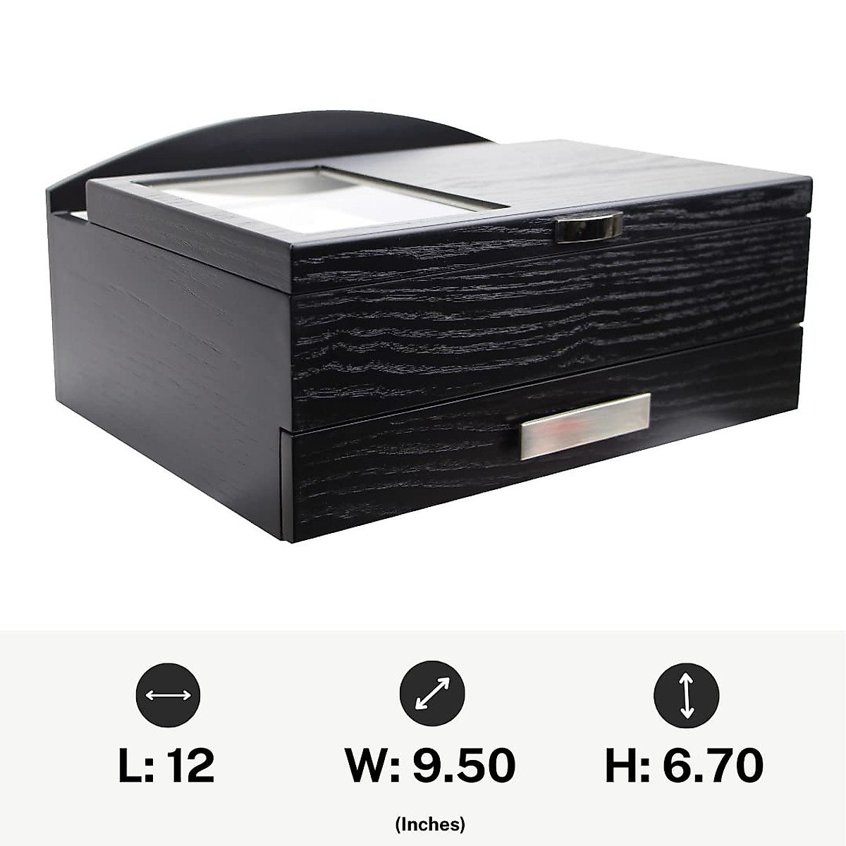 Decorebay Sawyer Valet Station, Watch Case and Jewelry Box Organizer