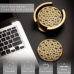 Gifts for Men or Women, 12 Gauge Shell Creative Coasters for Drinks, Coasters with Holder for Coffee Table, Wooden Table, Outdoor, Living Room, Kitchen, Rustic Bar Decorations