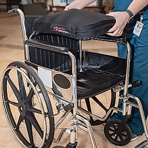 Air Seat Innovations Seat Cushion: Office Chair, Wheelchair, Car or Truck Driver Seat Pad - Lower Back, Coccyx and Sciatica Pain Relief, 18” x 16”