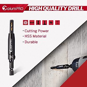 ColumPRO 3 PCS HSS Self Centering Hinge Drill Vix Bits Set, Titanium PlatingCountersink Left Handed Drill Bits Set,Door Window Cabinet Woodworking Pilot Hole Drill Bit 3/32"(#6),7/64"(#8),1/8" (#10)