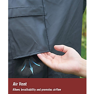 NUPICK 30 Inch Square Fire Pit Cover for Propane Fire Pit/Table, 100% Waterproof Cover Fits 28/30/32 Inch Fire Pit, All Weather Resistant