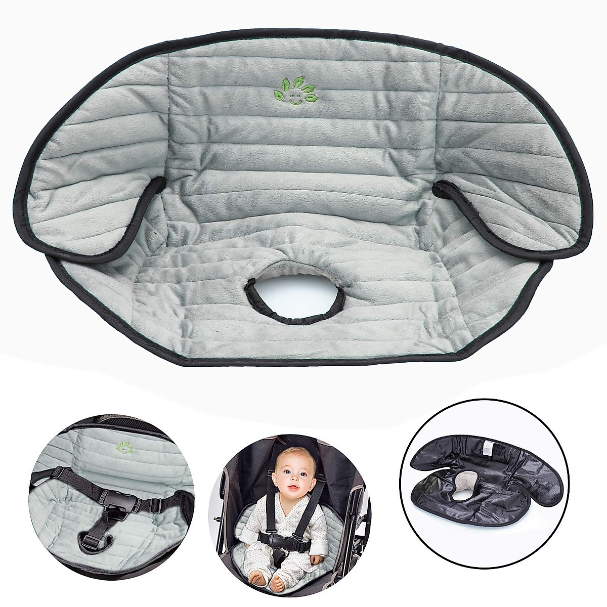 Piddle Pad Car Seat Protector - Stroller Potty Pad, Waterproof Liners for Potty Training, Baby Car Seat Cover (Gray 2pcs)