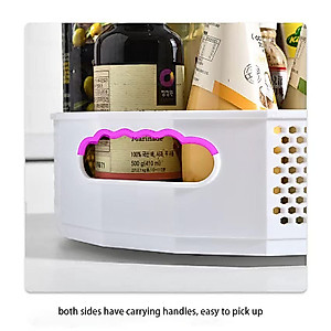 Plastic Turntable Cabinet Organizer, 12" Inch Spice Rack Turntable with 360º Rotation for Cabinets, Refrigerator, Pantry, Office, Bathroom, Etc. (Green)