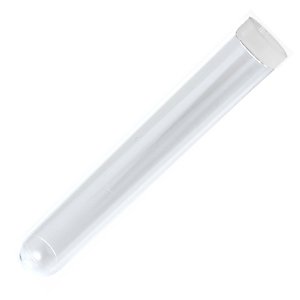 16x100mm PP Test Tube, With 16mm Flange Cap, Natural (Pack 10) Karter Scientific 401V2