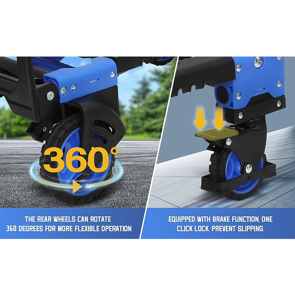 Hand Truck Foldable with Retractable Handle, 2 in 1 Hand Truck Dolly Foldable with Basket, 330LBS Capacity Folding Hand Cart,2 Bungee Cords and 2 Cotton Cord Gloves in Any Style.