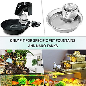 Uniclife Pet Replacement Pump 60 GPH 2W 2ft High Lift Quiet Pump for Smart Pet Fountains 12 V Compact Submersible Water Pump with 120 V Converter Adaptor for Nano Fish Tanks Bowls Up to 5 Gallons