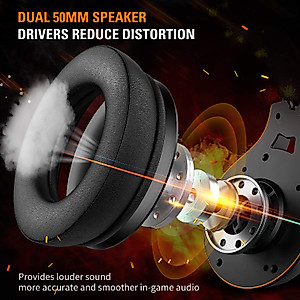 Gaming headsets PS4 Stereo Xbox one Headset Wired PC Gaming Headphones with Noise Canceling Mic, Over Ear Gaming Headphones for PC/MAC/PS4/Xbox one/Mobile Devices