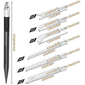 Mini Hand Saw Model Craft Blade Tools Razor Set 2 Handles with 12 Craft Blade Model Tool Hobby for Cutting Model Parts