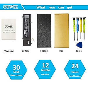 OUWEE 1F22N Laptop Battery for Dell Alienware M15 R1 M17 R1, G5 15 5590 5590-D2783W 5590-D2743B D2842W D2843W D2865B G7 7590 D2785B ALW15M-D1523S, fit for JJPFK 0JJPFK 06YV0V HYWXJ 0HYWXJ 15.2V 60WH