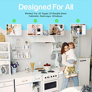 PEEKABOO Baby Proofing Magnetic Cabinet Locks For Babies - Child Locks For Cabinets - (12 Locks 2 Key Set)