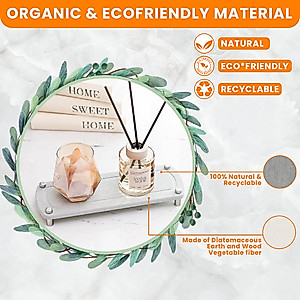 EMBICER 2pcs Fast Drying Stone Sink Tray - Instant Dry Sink Organizer - Diatomaceous Earth Sink Sponge Holder - Fast Drying Stone Sink Caddy - Non-Slip Kitchen Sink Caddy - Light Gray