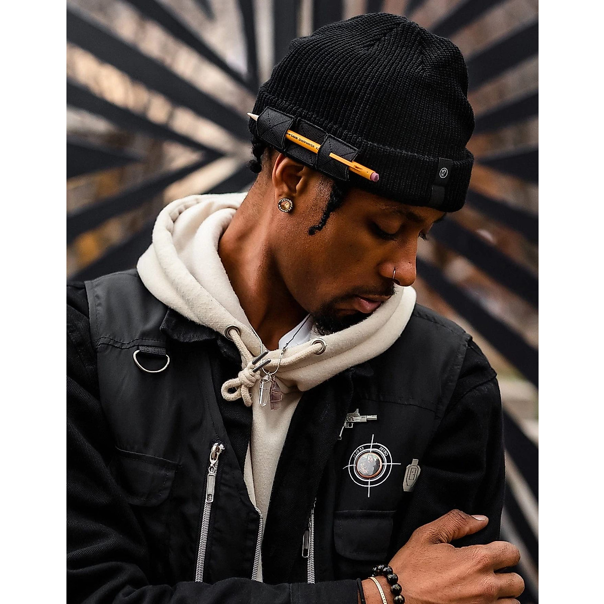 Dungeon Forward Tactical Beanie - Triple Black Adult