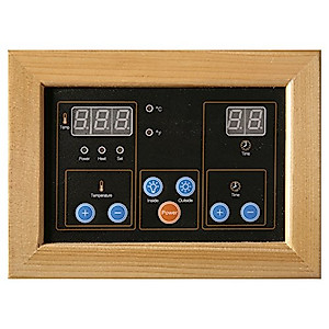 Blue Wave 3-Person Hemlock Corner Infrared Sauna w/ 7 Carbon Heaters,Brown