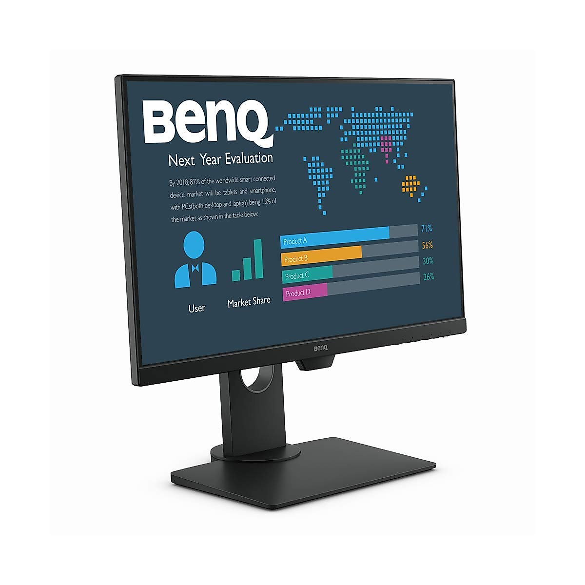BenQ BL2480T 24" FHD 1920 x 1080 5ms D-Sub, HDMI, DisplayPort Built-in Speakers Business Monitor with Eye Care Technology 1 Year Direct BenQ Warranty