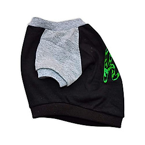 PETMONT Casual T-Shirt for Pets Desing: Hello Black and Gray Great for Small and Medium Dogs Size Small