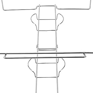 Ethedeal Chafing Wire Racks, 24PCS Folding Full Size Chafing Racks Buffet Stand Dish Serving Trays, Food Warmer Stand for Parties Occasions Wedding Events, Silver