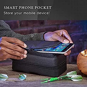 Casemaster by GLD Products Casemaster Plazma Pro Dart Case with Black Zipper and Phone Pocket