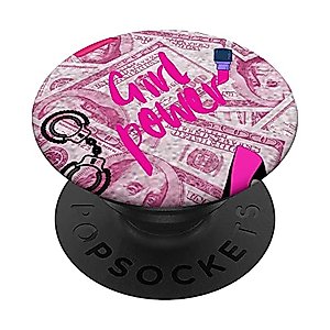 Pink Girl Power Money Baddie Bad Girl Aesthetic Boss Babe PopSockets Swappable PopGrip