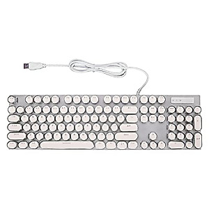 Mechanical Gaming Keyboard, Mechanical Keyboard RGB Backlight Ergonomic Design 104 Keys Typewriter Style for Office Red Switch