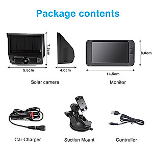 B-Qtech 7" Backup Camera and Monitor Kit, LCD Rear View Monitor with IP68 Waterproof 170 ° Wide Angle Night Vision Back up Camera for Truck,RV,Trailer,Bus,Vans,Vehicle