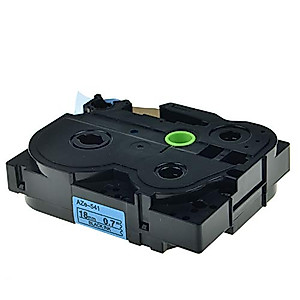 GREENCYCLE Compatible for Brother 3/4 Inch (18mm) x 8m TZ541 TZe541 TZ-541 TZe-541 AZE541 Laminated Label Tape for P Touch Cube PT-D400 PT-D600 PT-D400AD PT2730VP Label Maker (Black on Blue, 8 Pack)