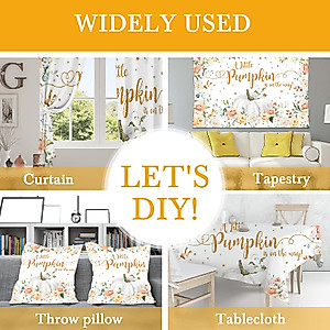 Mocsicka Fall Pumpkin Baby Shower Backdrop A Little Pumpkin is on The Way Party Decorations Neutral Welcome Baby Little Pumpkin Baby Shower Party Backdrops (Orange, 7x5ft(82''x60''))