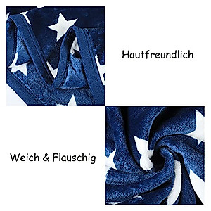 Yoofoss Fleece Throw Blanket Plush Flannel Velvet Bed Blankets and Throws for Sofa Couch (86x94In, Blue)