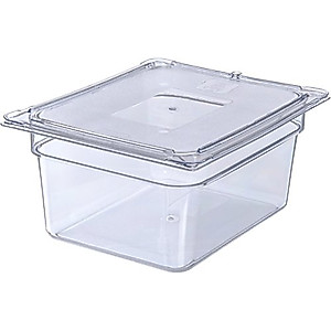 Carlisle FoodService Products 10222B07 Polycarbonate Half-Size Food Pan, 7.7 qt. Capacity, 12-3/4 x 10-3/8 x 6", Clear (Case of 6)