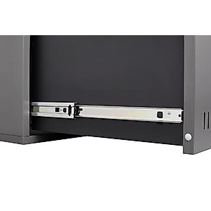 Aybihous3 File Cabinet with Digital Lock, Stainless Steel Full Metal Lateral File Cabinet,Heavy Duty Metal Storage Printer Stand for Home and Office (Black 1 Drawer)