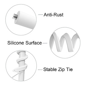 HOLACA Flexible Twist Security Camera Mount, Compatible with Wyze Cam Outdoor Camera, Arlo Essential, Arlo Pro 5s Pro 4 Pro 3 Pro 2, Arlo Ultra, Roelink Argus, Motorola Baby Monitor,2-Pack (White)