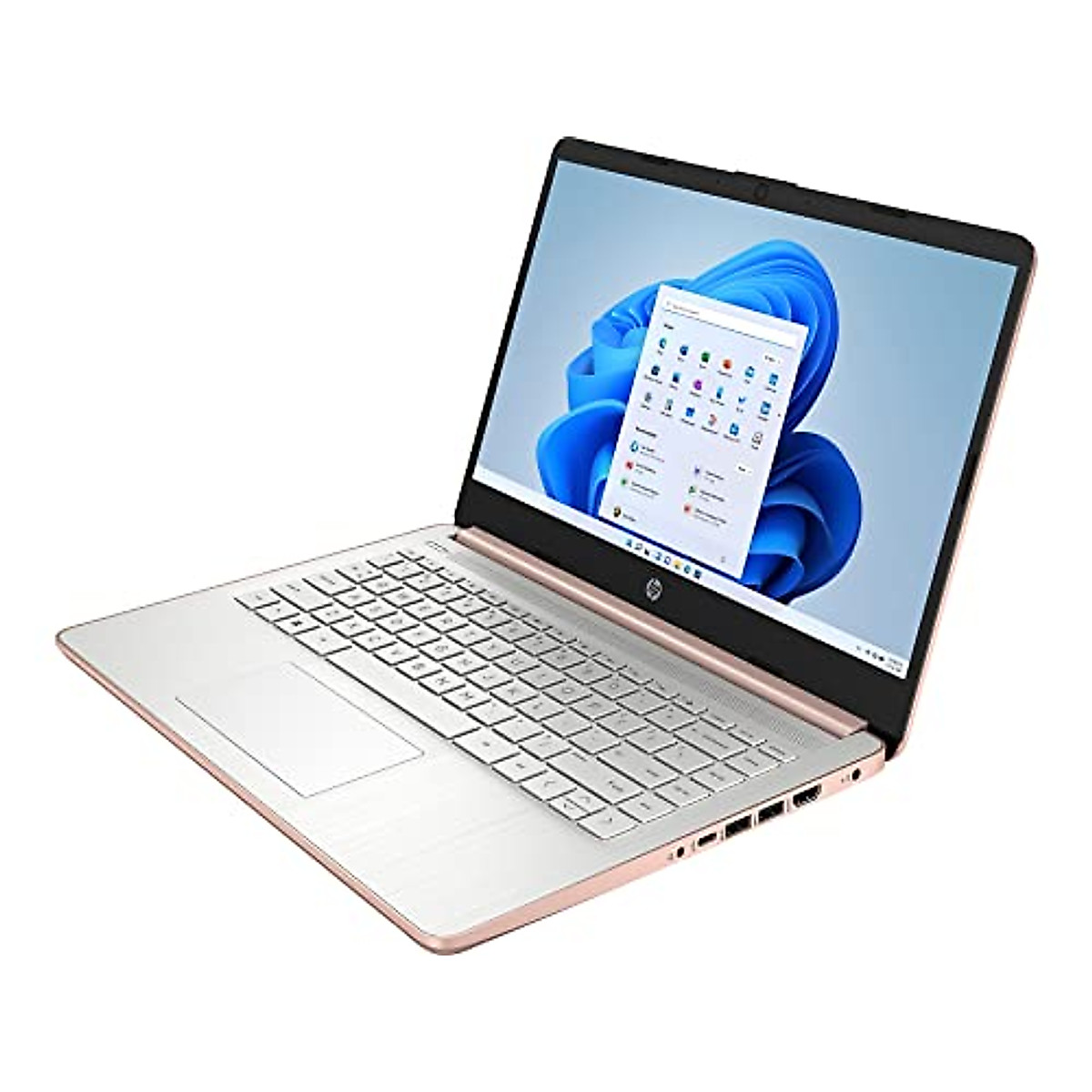 HP 2022 Stream 14" HD Laptop, Intel Celeron N4120 Processor, 4GB RAM, 64GB eMMC Storage, HD Webcam, HDMI, Wi-Fi, Bluetooth, Rose Gold, Office 365 1-Year, Windows 11 S, 32GB SnowBell USB Card