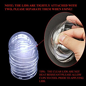 100Pack Mini Cupcake Liners With Dome Lids And 50Pack Foil Baking Cups With Lids