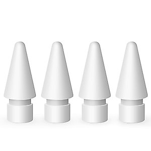 MEKO 4 Pack Replacement Tips for Apple Pencil 1st Gen & 2nd Gen, Pen Nibs for iPad Pro Pencil- White