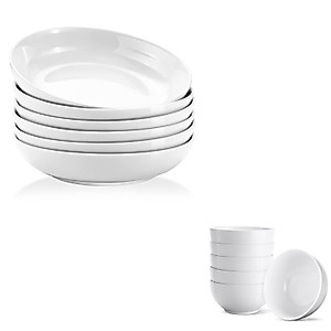 Yedio Porcelain Bowls Set and Pasta Bowls Bundle