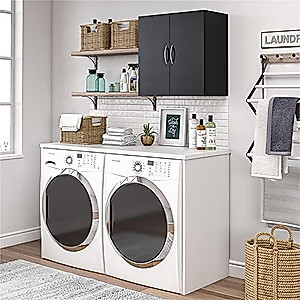 SystemBuild Lonn 24" Wall Cabinet in Black