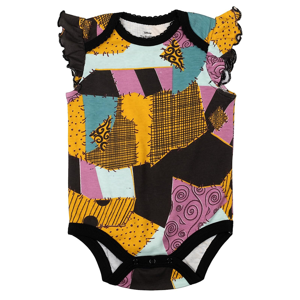 Disney Nightmare Before Christmas Jack Skellington Sally Newborn Baby Girls 5 Pack Bodysuits Multicolor 6-9 Months