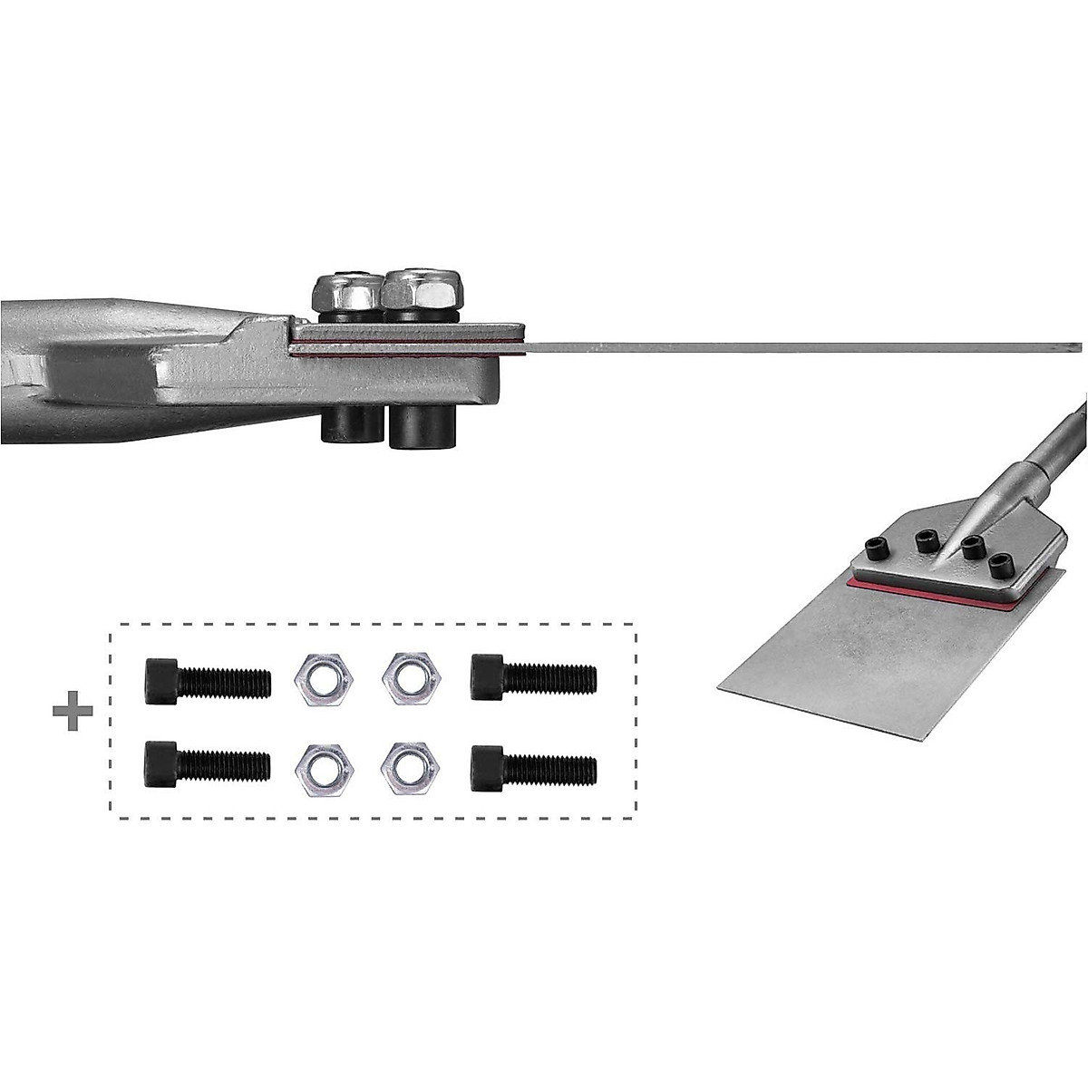 Firecore SDS Max Floor Scraper, 6-in Wide Tile Removal Bit with Long Handle and Heavy Duty Blade