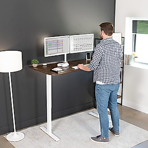 VIVO 63 x 32 inch Universal Table Top for Standard and Sit to Stand Height Adjustable Home and Office Desk Frames, 3 Section Desktop, Vintage Brown, DESK-TOP1N