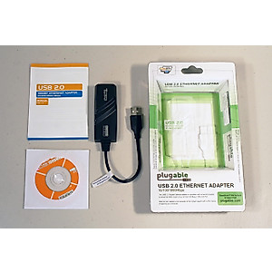 Plugable USB 2.0 to Gigabit Ethernet Adapter, Fast and Reliable Gigabit Connection, Compatible with Windows, Chromebook, Linux