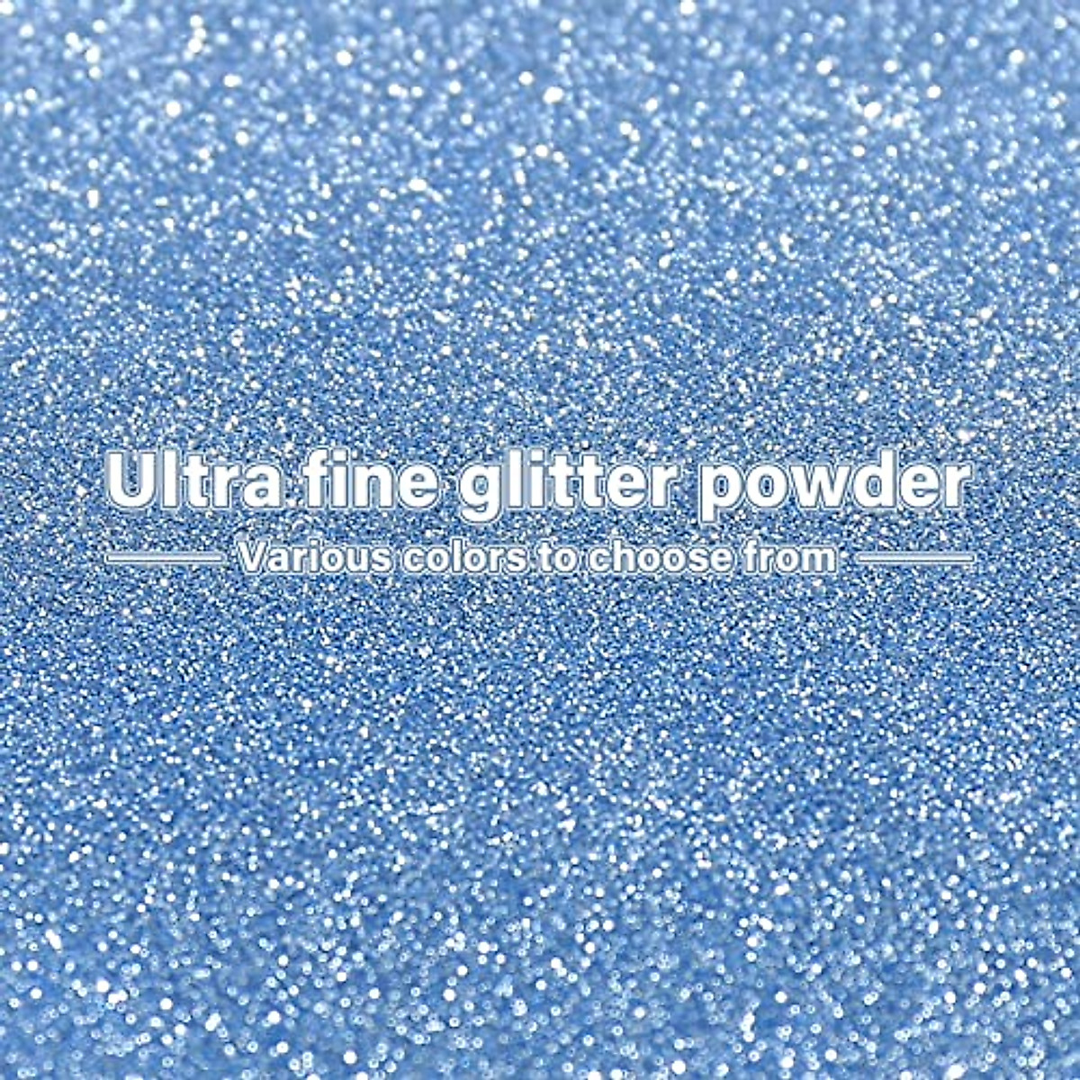DREAMEDIY Ultra Fine Glitter 3.52 Oz (100g) DIY Arts and Craft Glitter Powder Sequins Epoxy Chips Flakes for Resin Molds, Slime, Painting Arts, Nail Art DIY Decoration, Makeup - Sky Blue