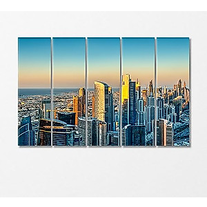 Business Bay Towers in Dubai Canvas Print 1 Panel / 36x24 inches