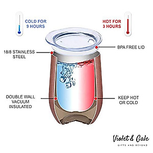 VIOLET & GALE Abuelita Gifts for Grandma - 12oz Tumbler Cup Wine Glass - Abuela Gifts in Spanish - Taza Para Mi Abuela