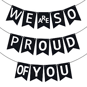 KatchOn, We are So Proud of You Banner - Huge, 10 Feet, No DIY | Congratulations Banner, Black and White Graduation Decorations Class of 2024 | Graduation Party Decorations | Karate Party Decorations